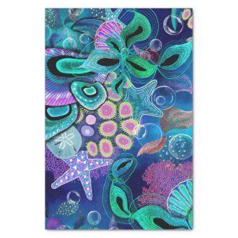 Ocean Life Tissue Paper | Zazzle