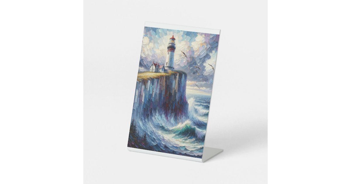 Ocean Lighthouse Tabletop Sign | Zazzle