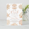 Ocean little pearl baby shower invitation | Zazzle