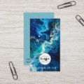 Ocean Logo QR Code Jewelry Earring Display Card | Zazzle