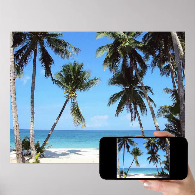 Ocean Palm Trees Print | Zazzle
