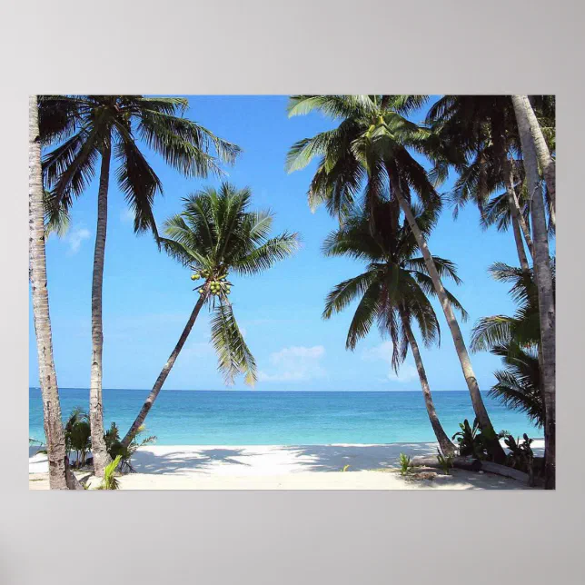 Ocean Palm Trees Print | Zazzle