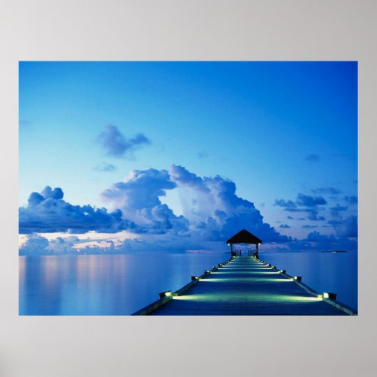 Ocean Peer Dock Poster | Zazzle.com