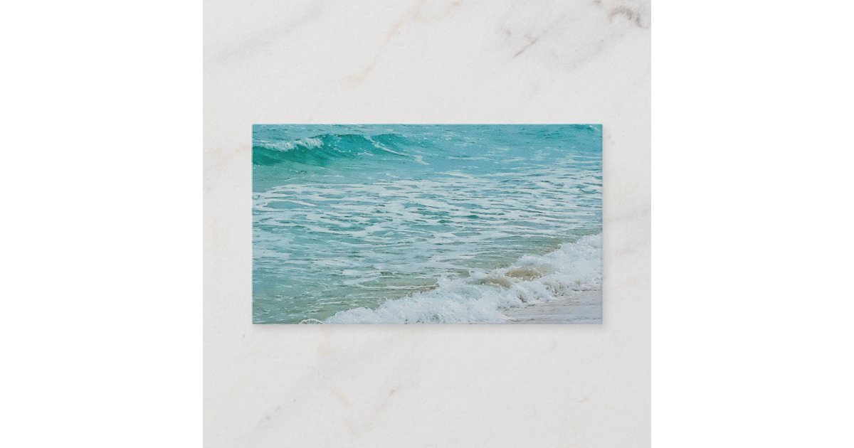 ocean photograph business cards custom template | Zazzle