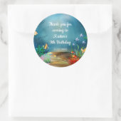 Ocean Reef Under the Sea Birthday Party Classic Round Sticker | Zazzle