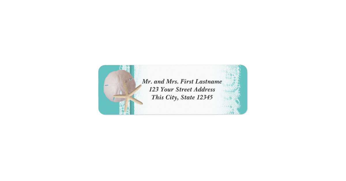 Ocean Romance Beach Theme Label | Zazzle
