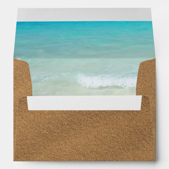 Ocean Sand Beach Scene Decorated Envelope | Zazzle.com