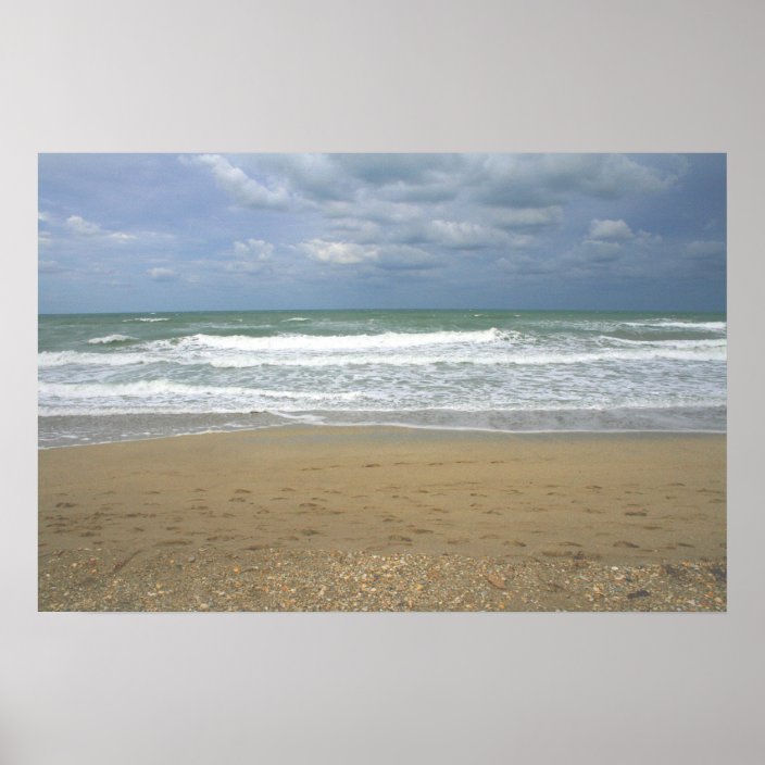 Ocean Sand Sky Faded background Poster | Zazzle.com