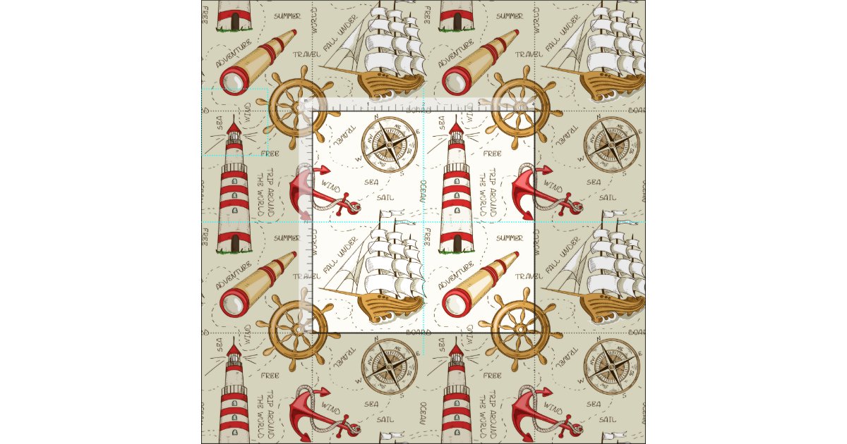 Ocean Scene Fabric | Zazzle