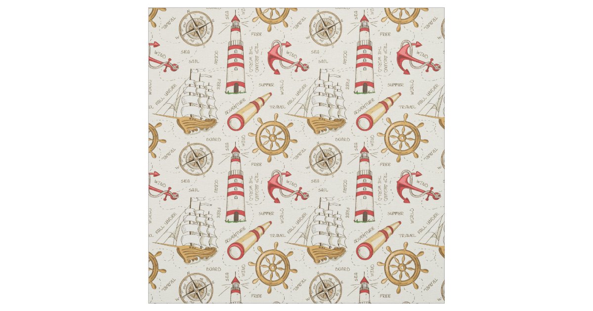 Ocean Scene Fabric | Zazzle