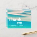 Ocean Scene Summer Beach Blue Thank You Postcard | Zazzle