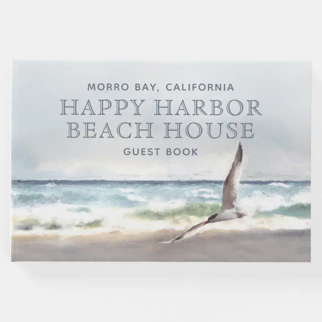 Ocean Sea Bird Beach House Vacation Rental Guest Book | Zazzle