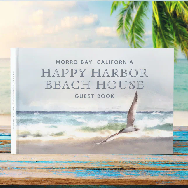 Ocean Sea Bird Beach House Vacation Rental Guest Book | Zazzle
