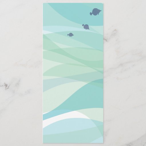 Ocean Sea Life Menu Dinner Card | Zazzle