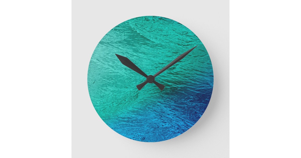 Ocean Sea Water Digital Art Wall Clock | Zazzle