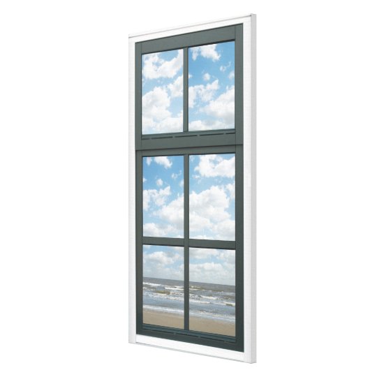 Ocean/ Sea Waves Fake Window View Canvas Print | Zazzle.com