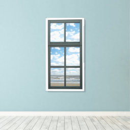 Ocean/ Sea Waves Fake Window View Canvas Print | Zazzle