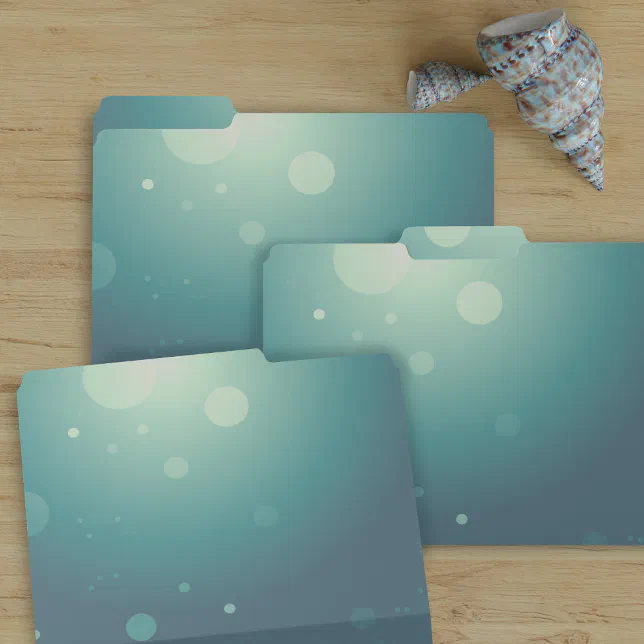 Ocean Shades of Aqua Sea Green File Folders | Zazzle