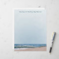 Ocean Shore Beach Letterhead Stationery | Zazzle