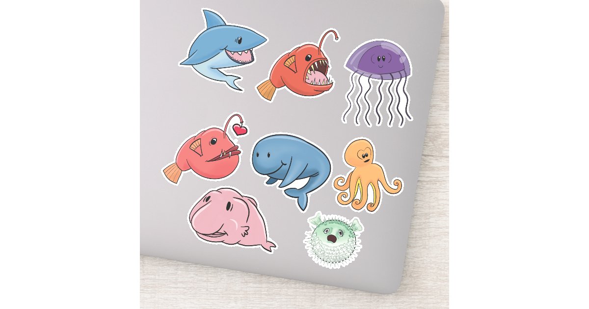 Ocean sticker pack | Zazzle