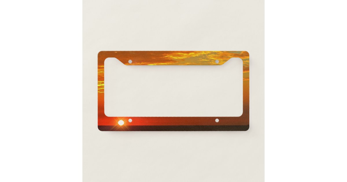Ocean Sunrise License Plate Frame | Zazzle