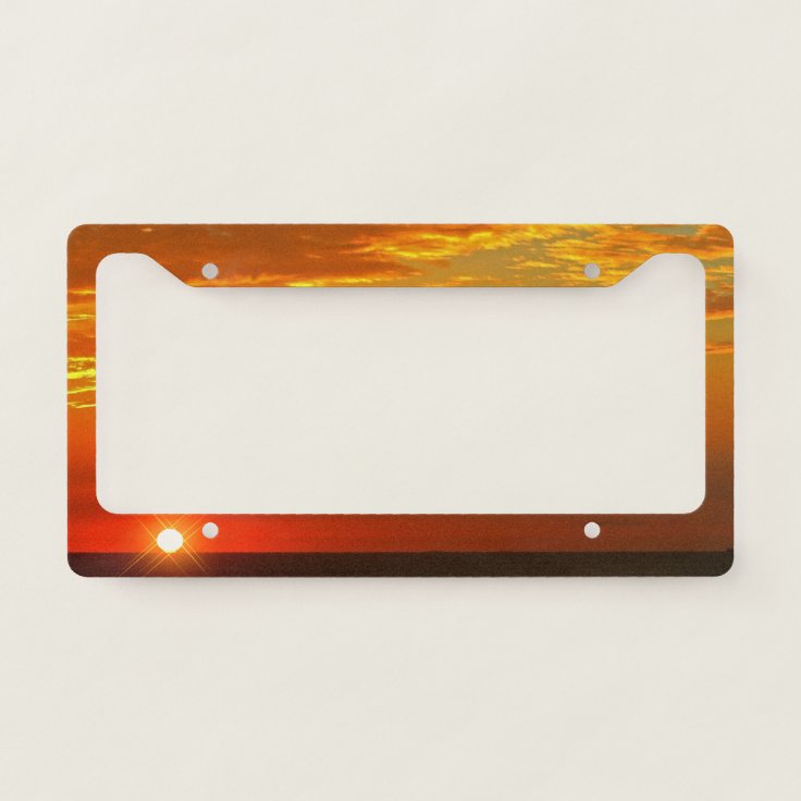 Ocean Sunrise License Plate Frame | Zazzle