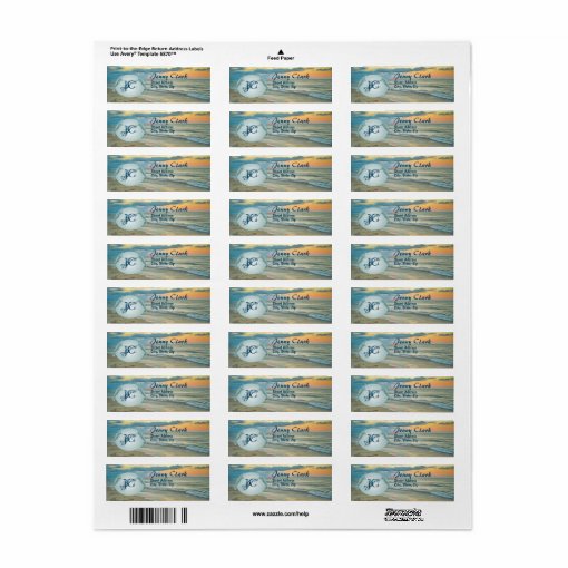 Ocean Sunset 0735 Address Label | Zazzle
