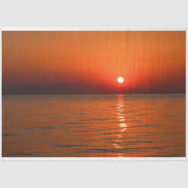 Ocean Sunset Background Decoupage Tissue Paper | Zazzle