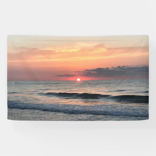 Ocean Sunset Photo Background or Backdrop Banner | Zazzle