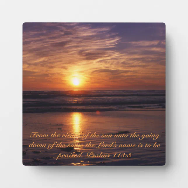 Ocean sunset plaque | Zazzle