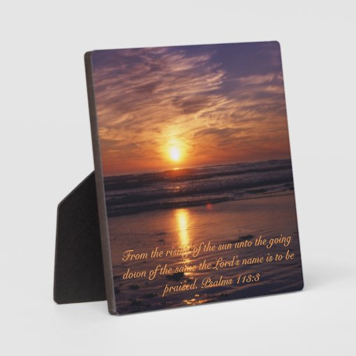Ocean sunset plaque | Zazzle