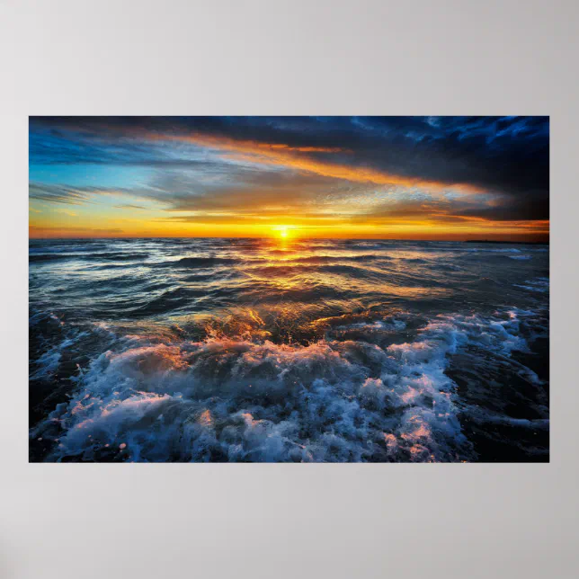 Ocean Sunset Poster | Zazzle