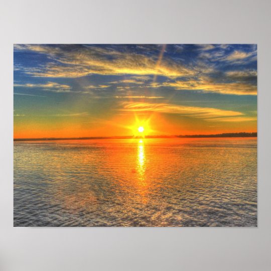 Ocean Sunset Poster | Zazzle.com