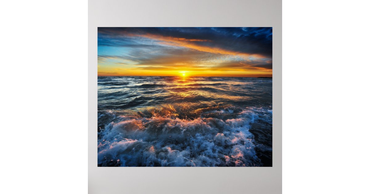 Ocean Sunset Poster | Zazzle