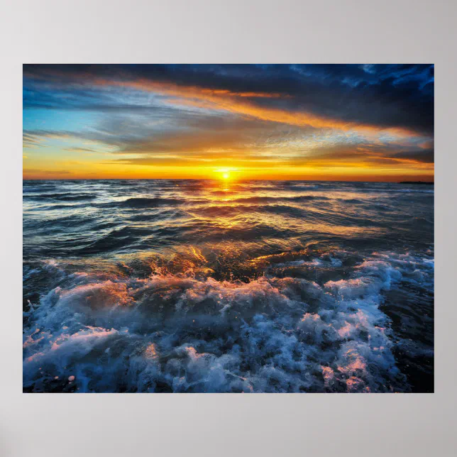 Ocean Sunset Poster | Zazzle