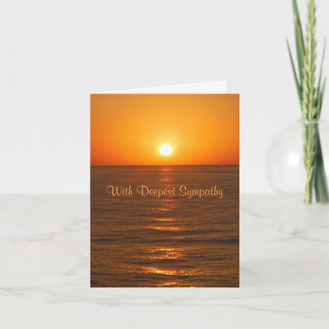 Ocean Sunset Sympathy Card | Zazzle