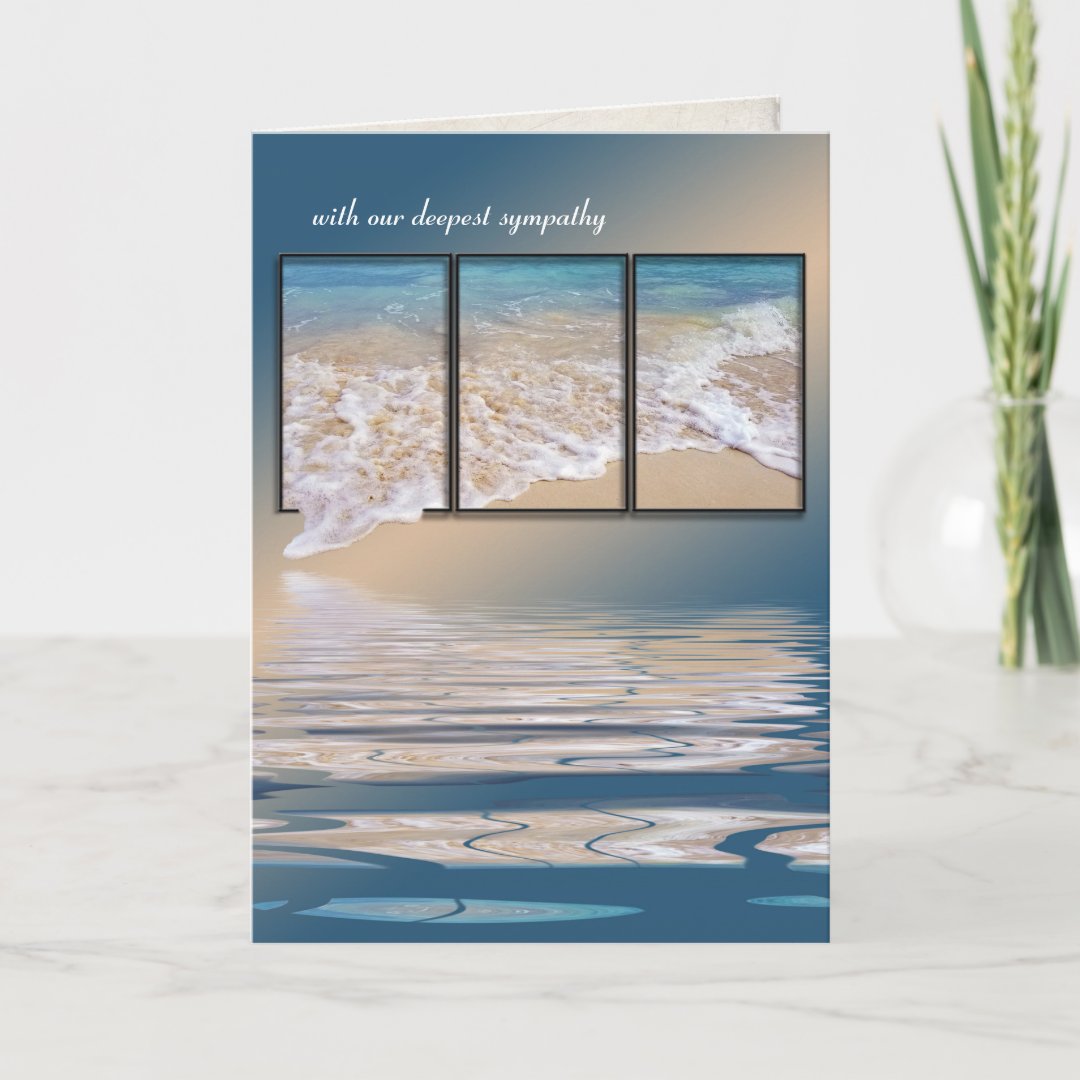 ocean surf sympathy card | Zazzle
