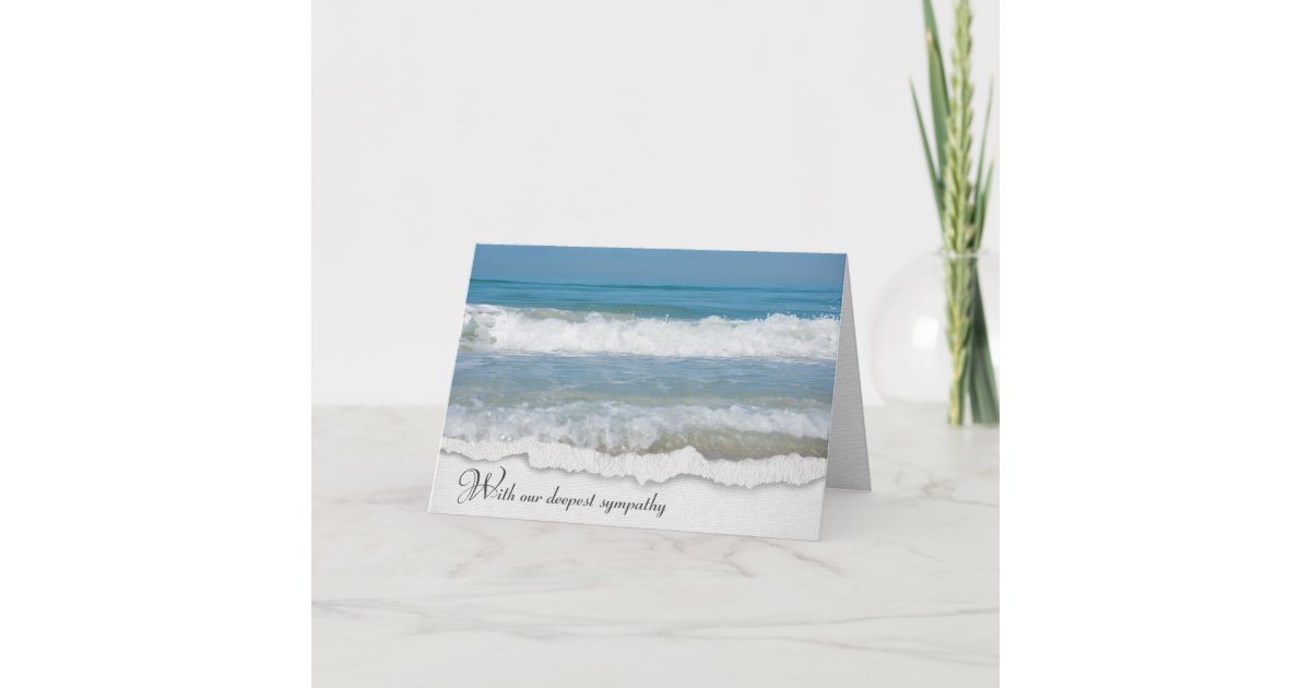 Ocean Surf Sympathy Card | Zazzle