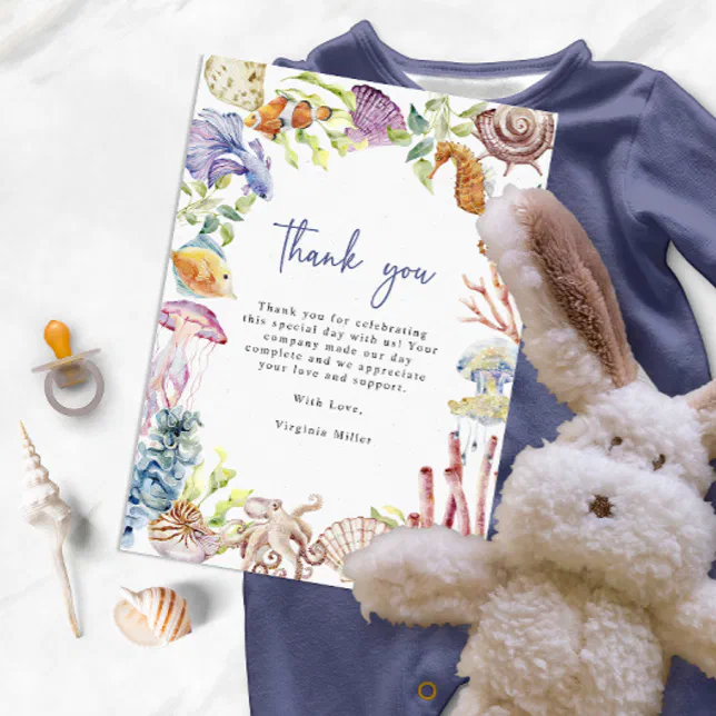 Ocean Thank You Card | Zazzle