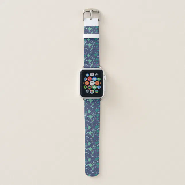 Ocean Themed Deep Sea Stingray Coral Reef Apple Watch Band | Zazzle