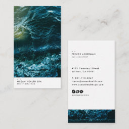 Ocean Tide Modern Business Card | Zazzle
