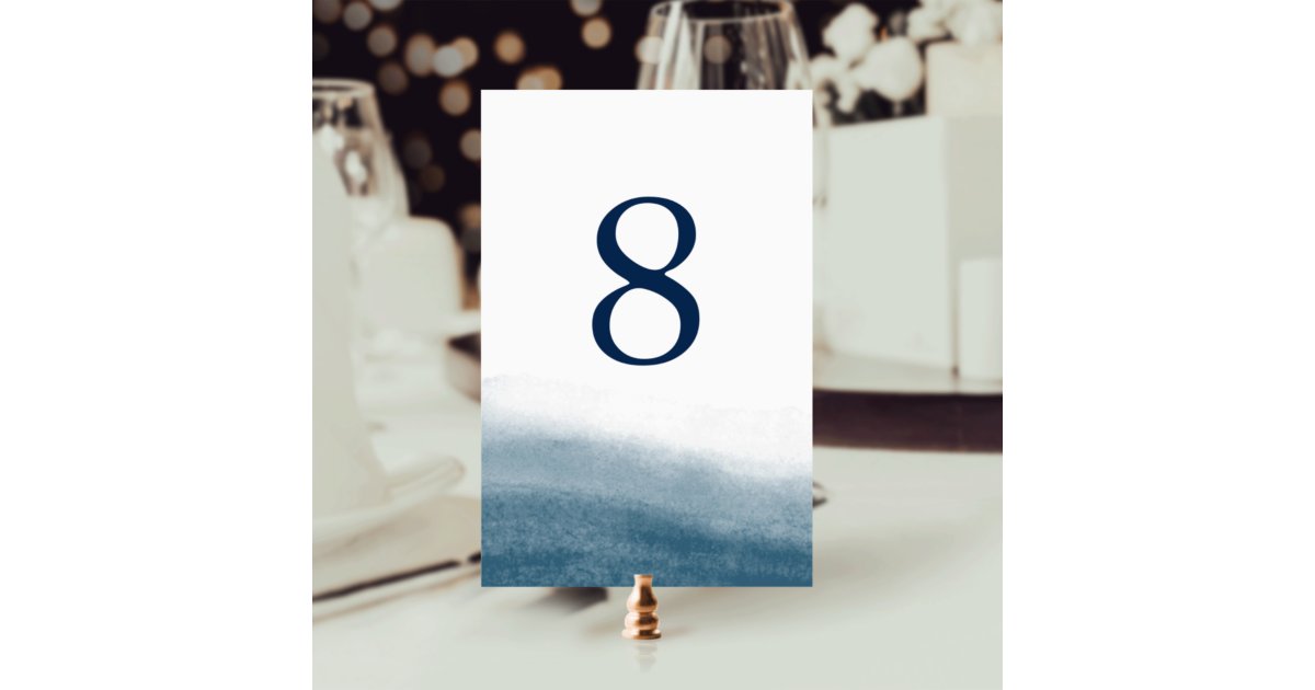 Ocean Tides Table Number Card | Zazzle