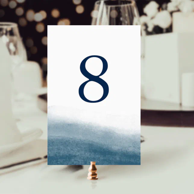 Ocean Tides Table Number Card | Zazzle