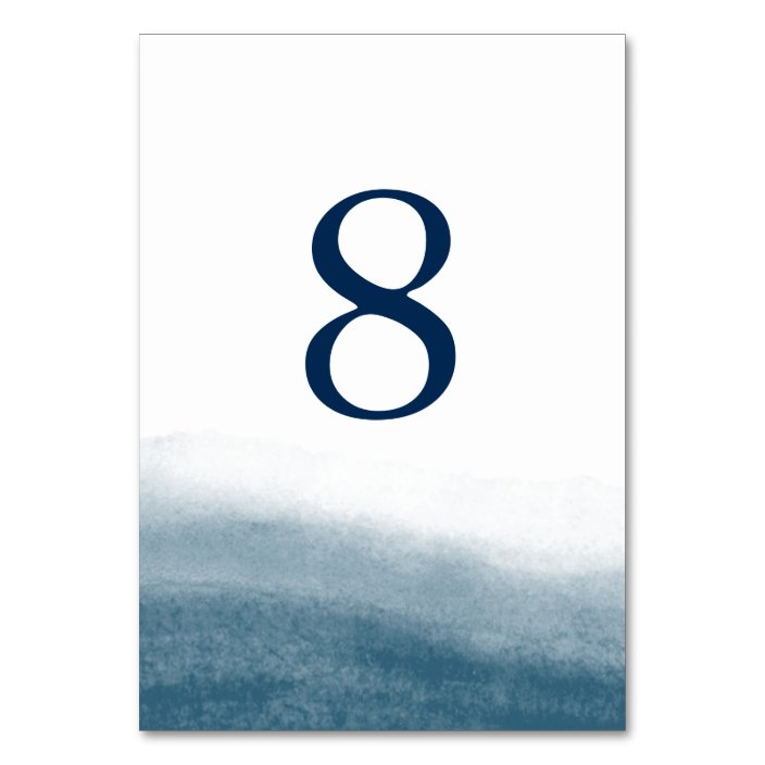 Ocean Tides Table Number Card | Zazzle.com