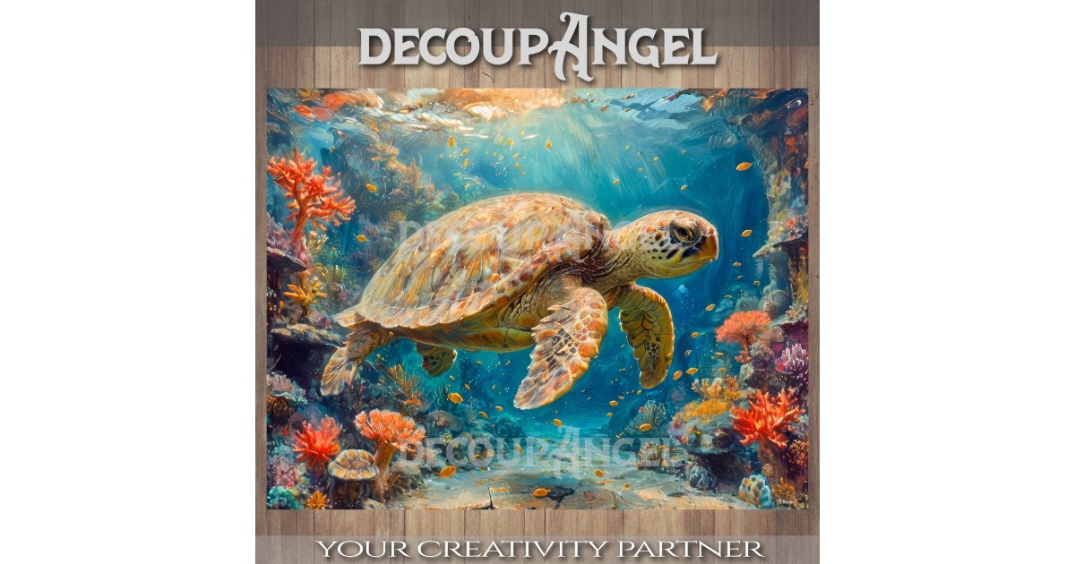 Ocean Turtle - Decoupage - Tissue Paper | Zazzle