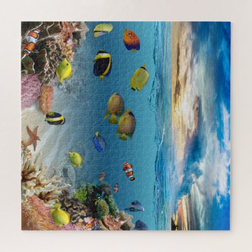 Ocean Underwater Coral Reef Tropical Fish Jigsaw Puzzle | Zazzle