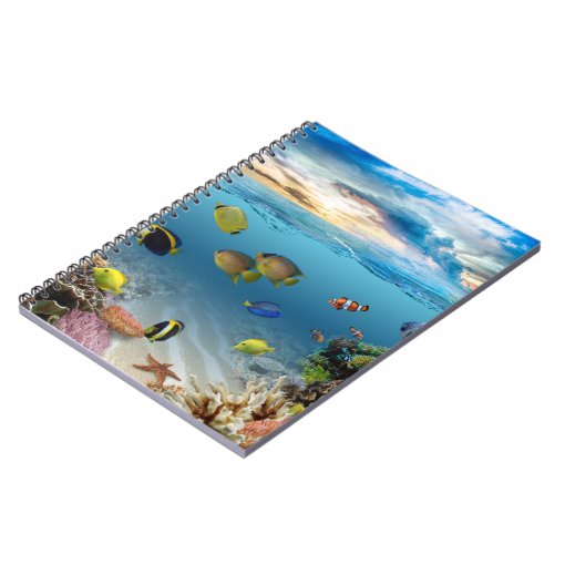 Ocean Underwater Coral Reef Tropical Fish Notebook | Zazzle