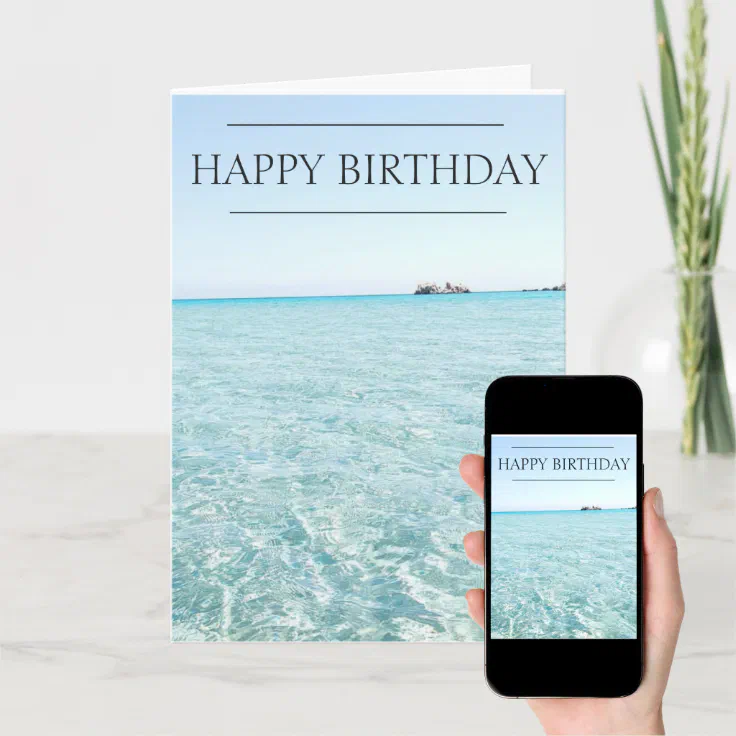 Ocean View Birthday Card | Zazzle