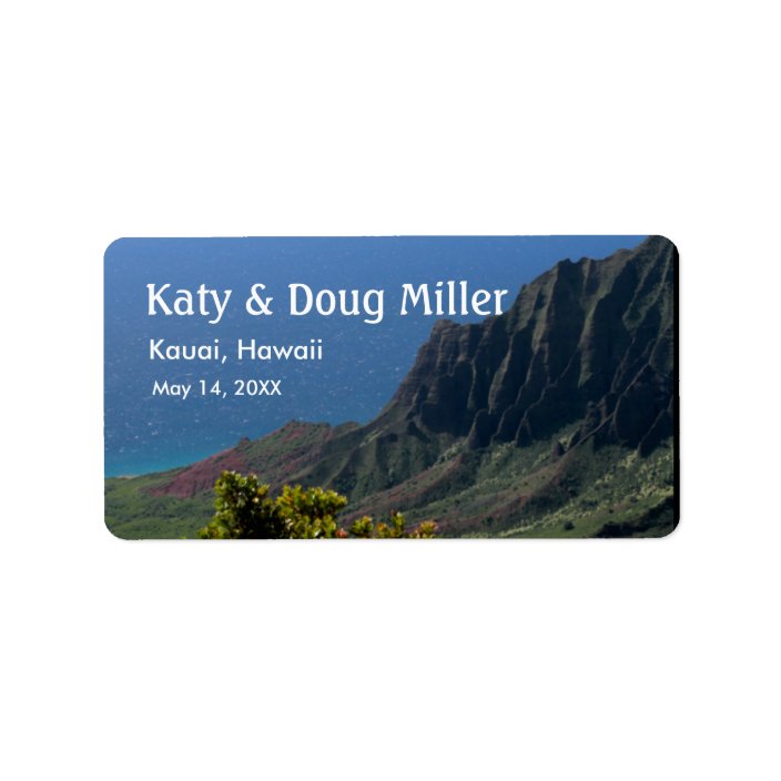 Ocean View Hawaii labels for the DIY bride | Zazzle.com