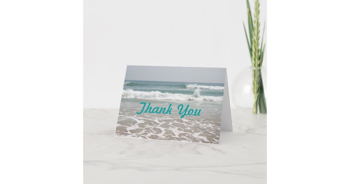 Ocean View Thank You Card | Zazzle